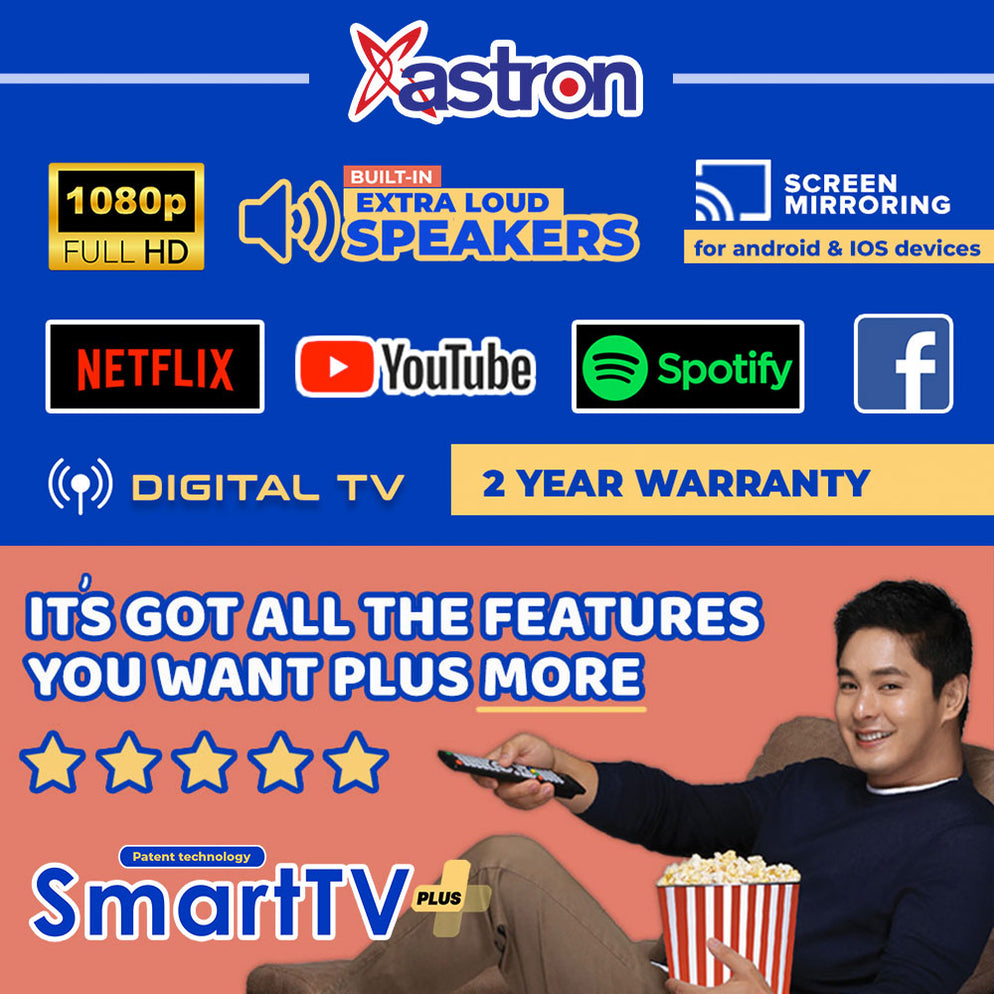 Astron LED4577 43 Inch Smart TV | Full HD | Netflix & Youtube Ready ...