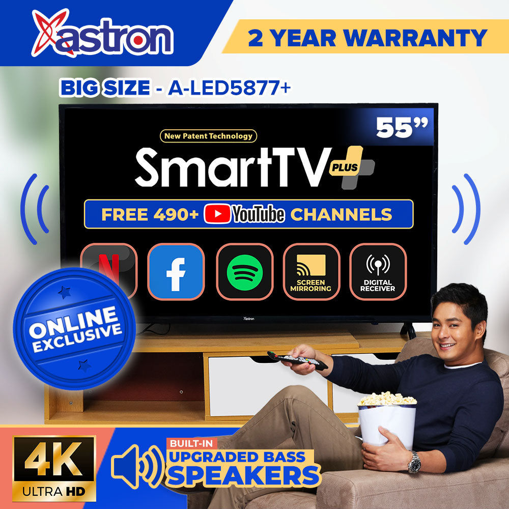 Astron 55" Smart TV+ [A-LED5877+] | Online Exclusive | 4K Resolution ...