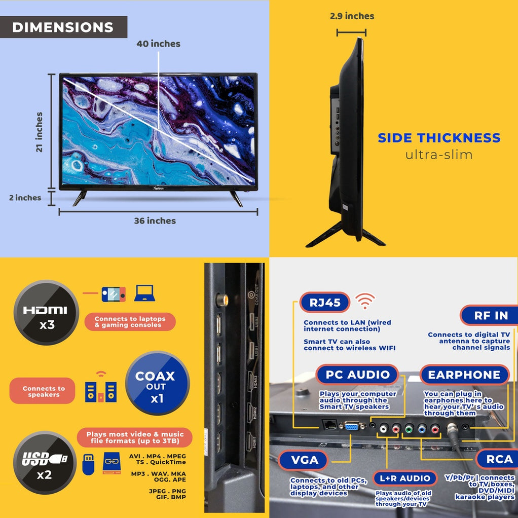 [FREE Soundbar] Astron 40 Inch Smart TV + [4277] | FULL HD | Netflix ...