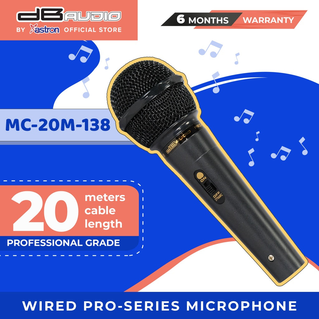 Db Audio by Astron MC20M138 Wired Pro-Series Microphone | 20 Meter Cab ...